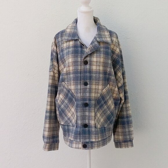 Unbranded | Jackets & Coats | Unbranded Shacket Jacket Mens Xl Blue ...